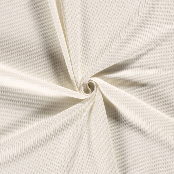 Stretch Waffle Knit - Off White - Thread Count Fabrics