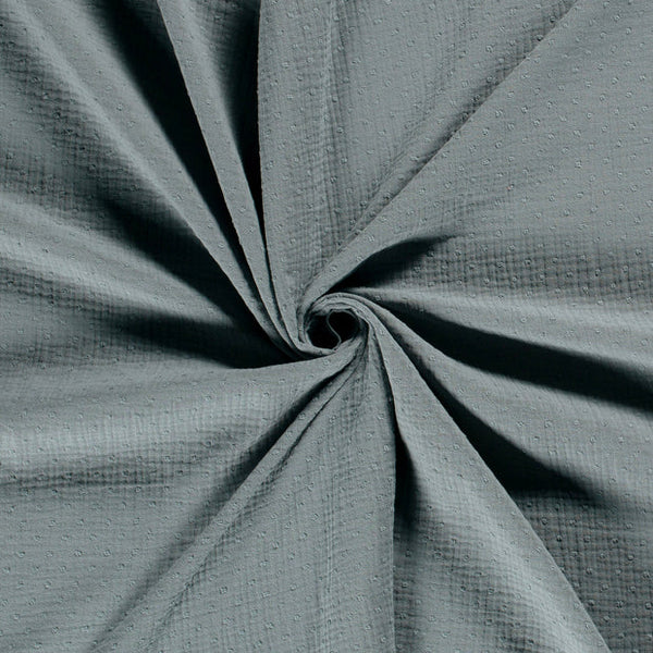 Dobby Gauze - Dusty Blue - Thread Count Fabrics