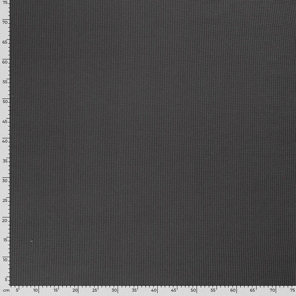 Stretch Waffle Knit - Dark Grey - Thread Count Fabrics