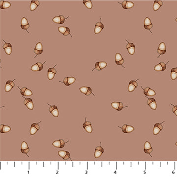Charmwood - Acorns - Caramel - Thread Count Fabrics