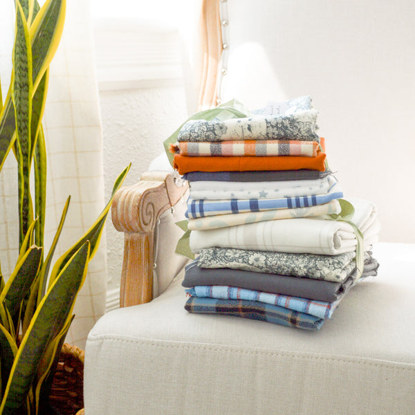 Flannel Remnant Bundles - 2 Yards - Thread Count Fabrics