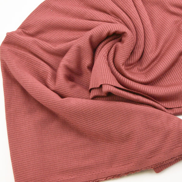 Ribbed Modal Knit - Mulberry - Thread Count Fabrics