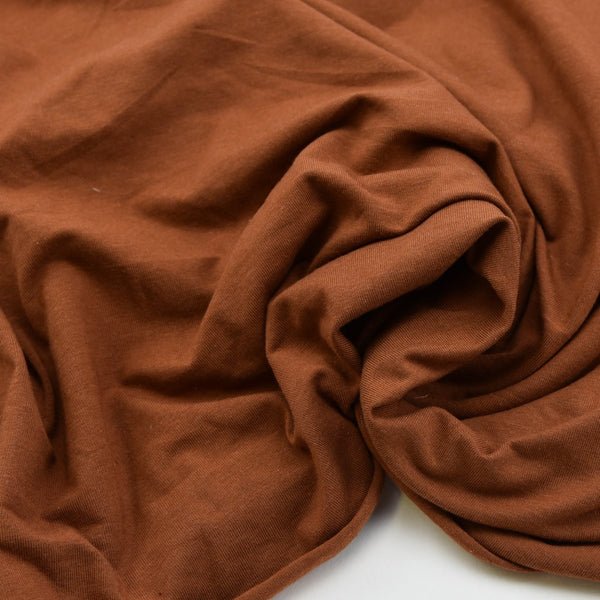 Bamboo Jersey Knit - Rust - Thread Count Fabrics
