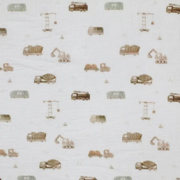 Construction Vehicles | Double Gauze - Thread Count Fabrics