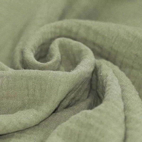 Solid Double Gauze - Olive - Thread Count Fabrics