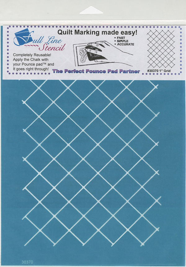 Full Line Stencil - 1" Grid - Thread Count Fabrics