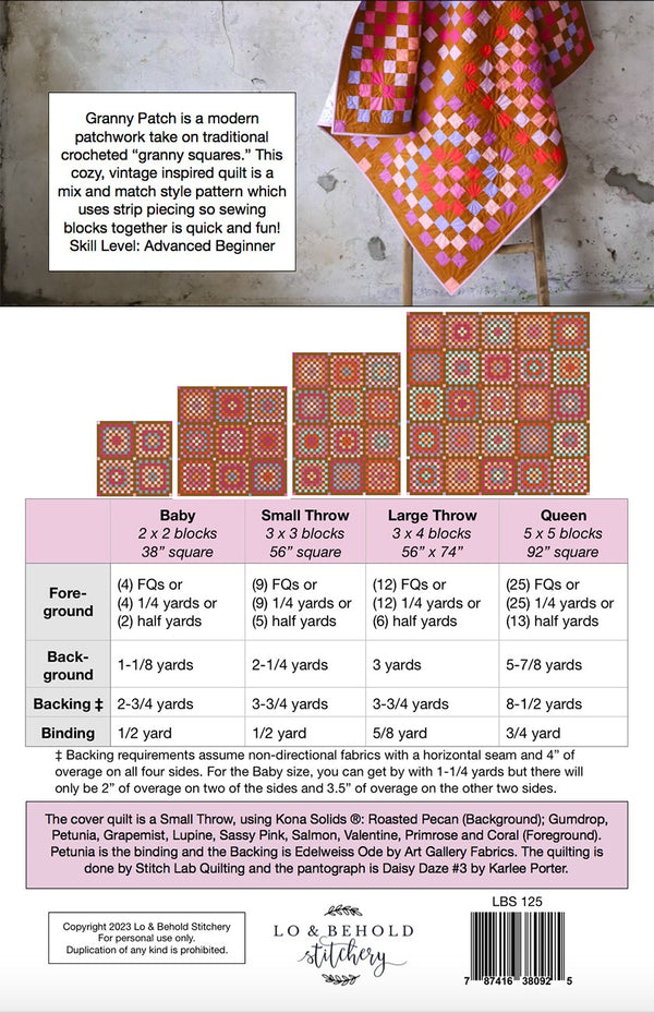 Granny Patch Quilt Pattern - Thread Count Fabrics