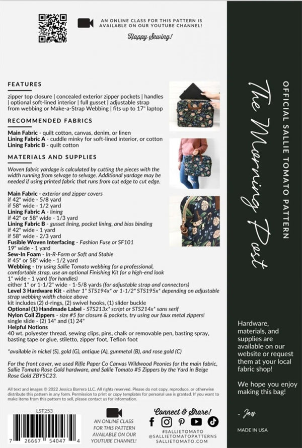 The Morning Post Pattern - Thread Count Fabrics