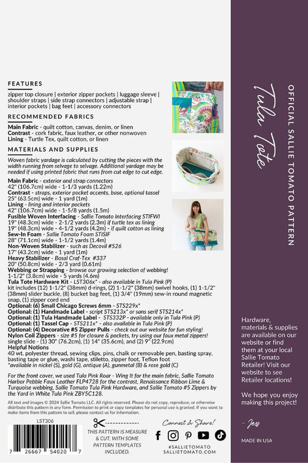 Tula Tote Pattern - Thread Count Fabrics