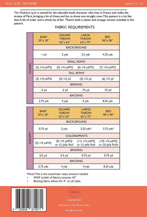 Madeline Quilt Pattern - Thread Count Fabrics