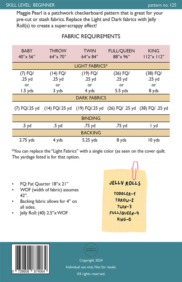 Maggie Pearl Quilt Pattern - Thread Count Fabrics