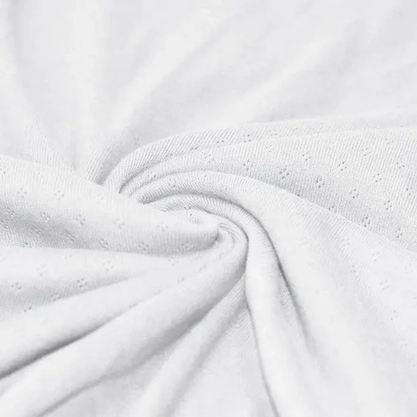 Pointelle Knit - White - Thread Count Fabrics