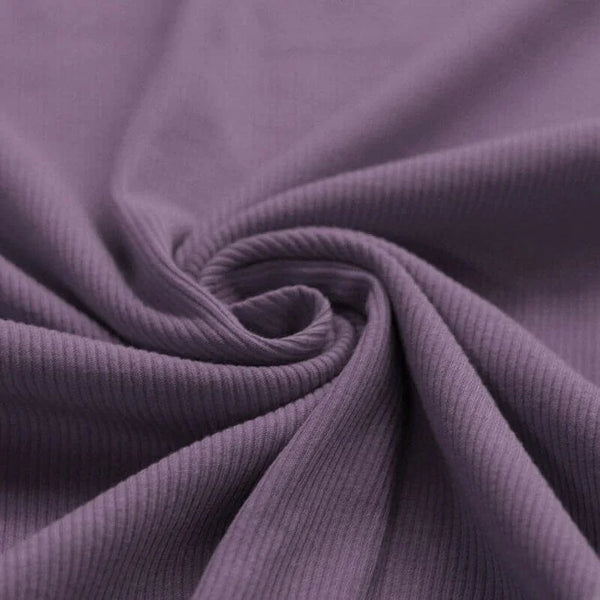 Rib Knit - Dusty Purple - Thread Count Fabrics