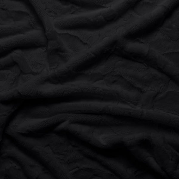 Hide Minky - Black - Thread Count Fabrics